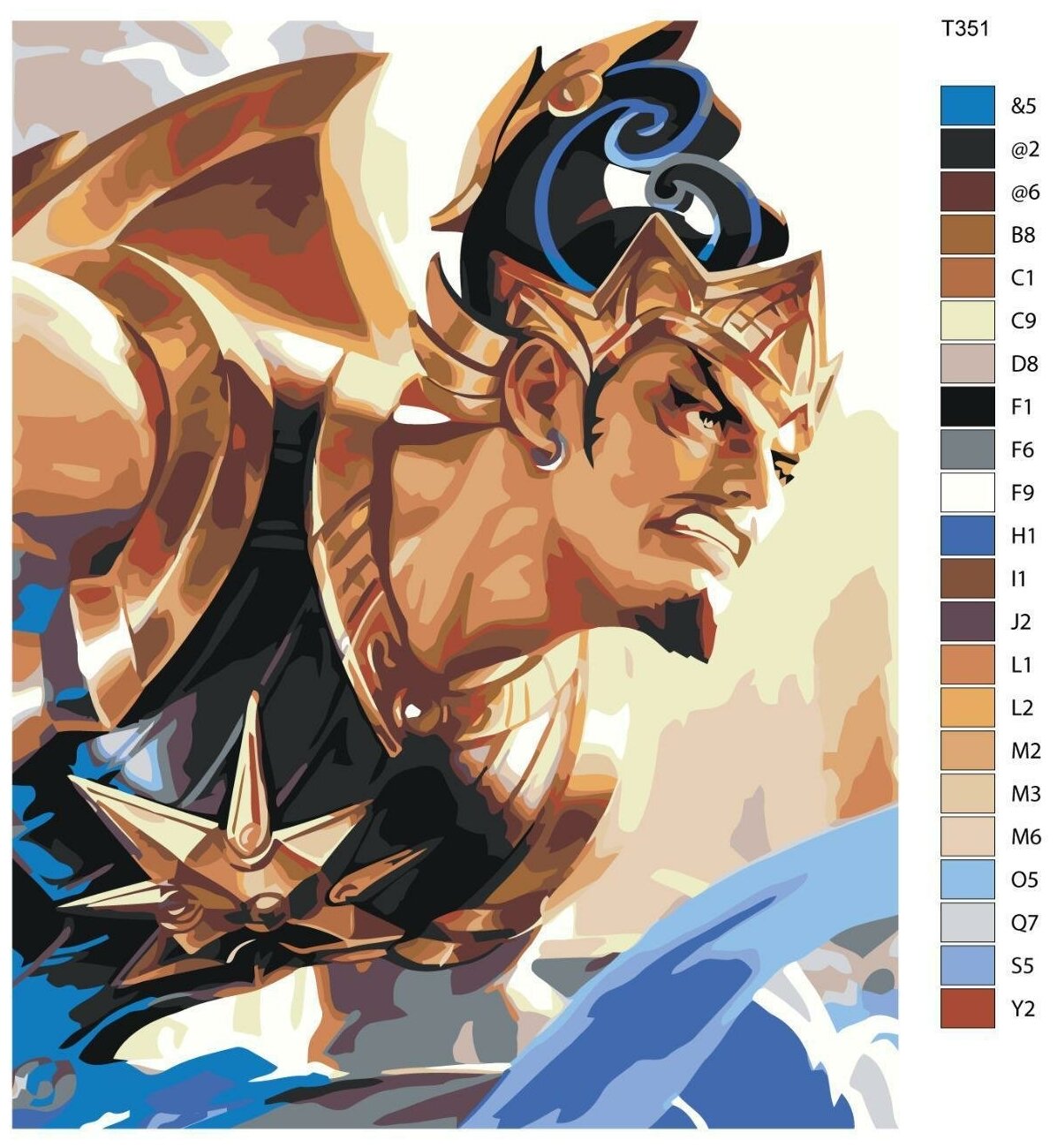 Картина по номерам Т351 "Mobile Legends: гатоткача" 40Х50