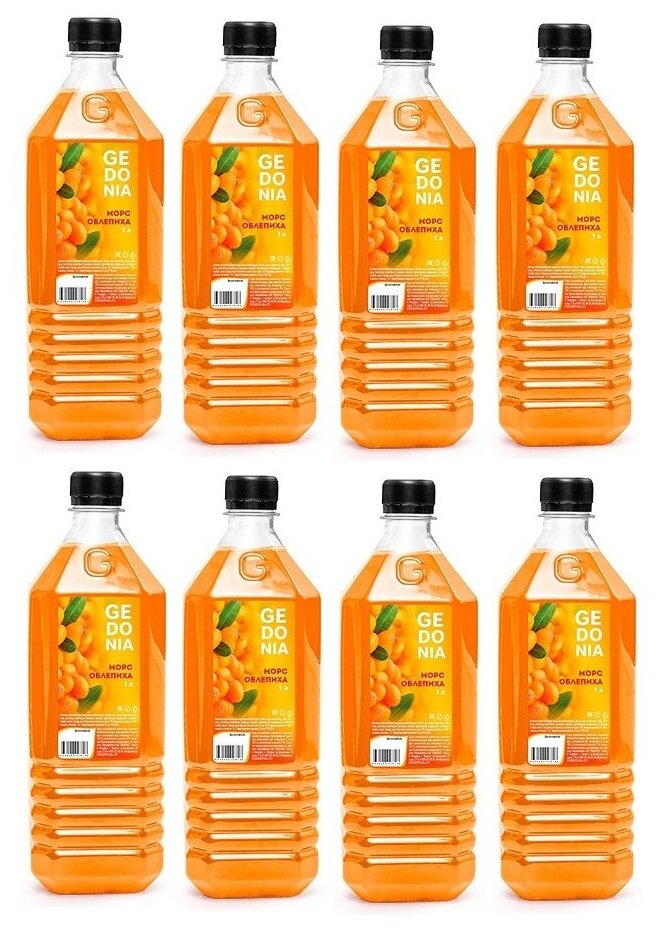Морс GEDONIA облепиха 1л, 8 шт упаковка