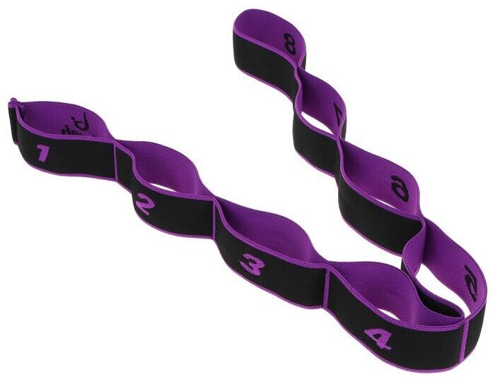 Эспандер-лента Sangh, эластичная, с захватами, 90×4 см, цвет фиолетовый