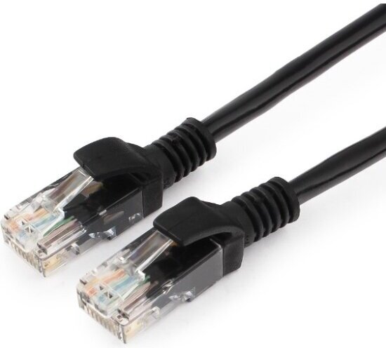 Патч-корд Гарнизон CCA light UTP кат.5e, 3м, литой, многожильный (чёрный) (PC-UTP-5e-3-BK)