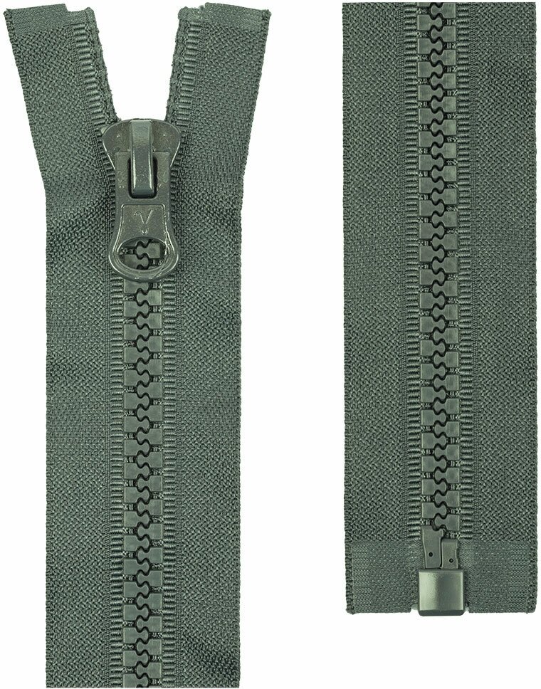 Молния Трактор "GAMMA" Т-10 95 см Тип 10 разъёмная однозамковая №309 т. серый (графит)