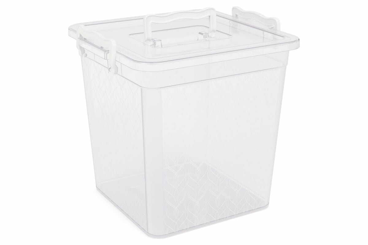 ЗПИ «Альтернатива» Контейнер 12 л квадратный прозрачный М5240 для хранения продуктов