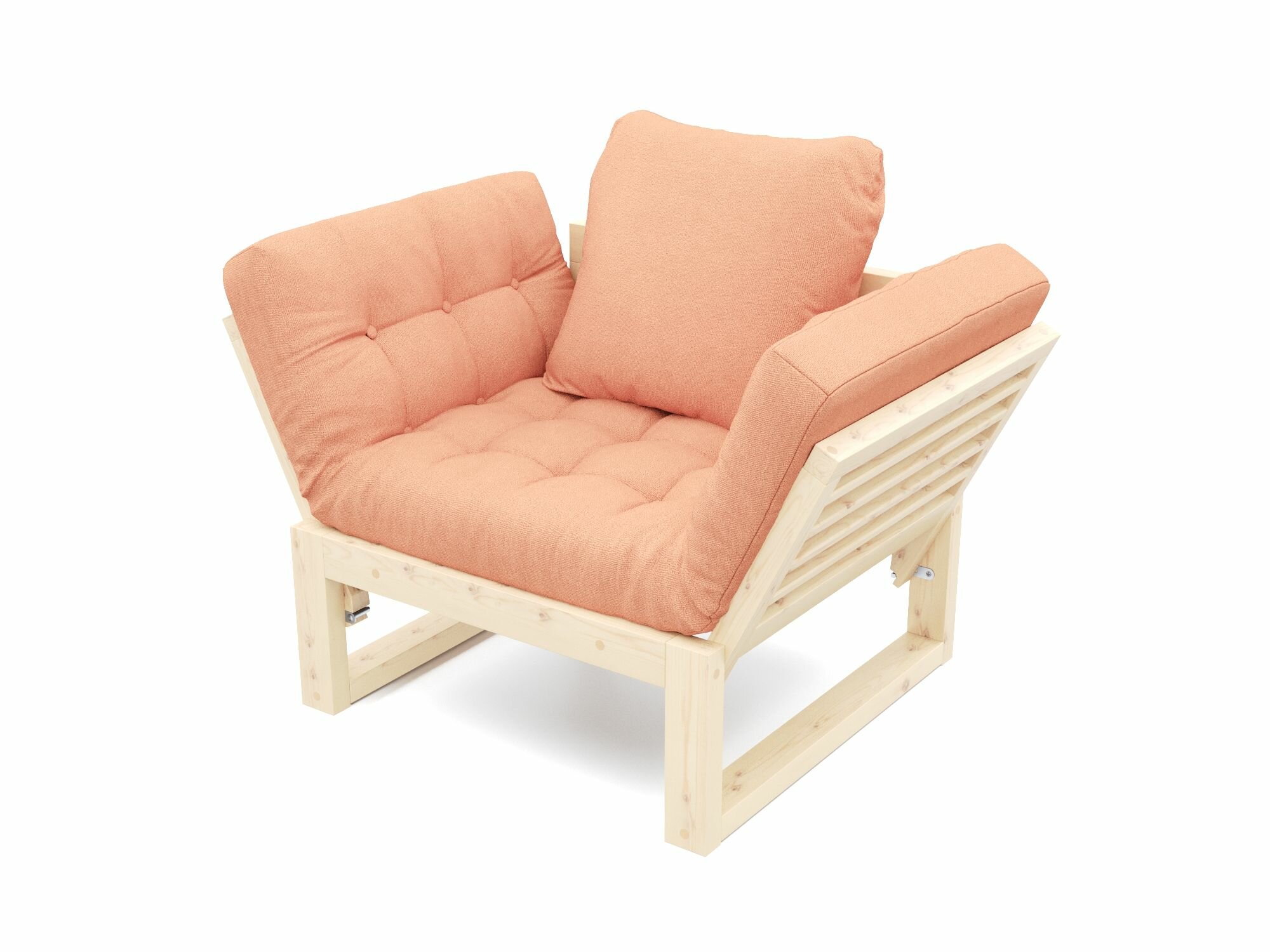 Кресло Arsko Бенсон розовое, велюр, массив дерева, с подлокотниками, садовое, на дачу, для дома, скандинавский лофт