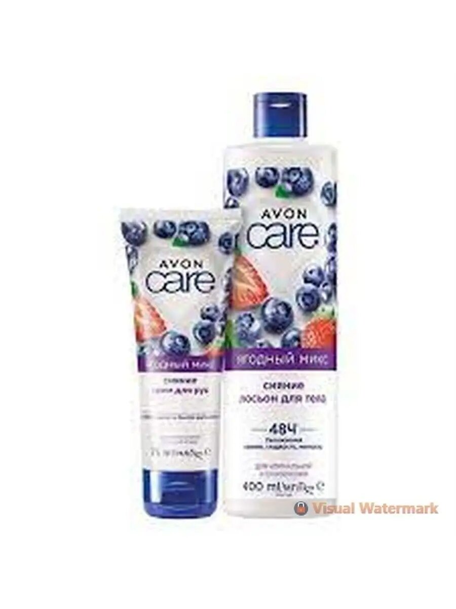Набор для ухода AVON "Ягодный микс" для нормальной и сухой кожи, 400мл + 75мл