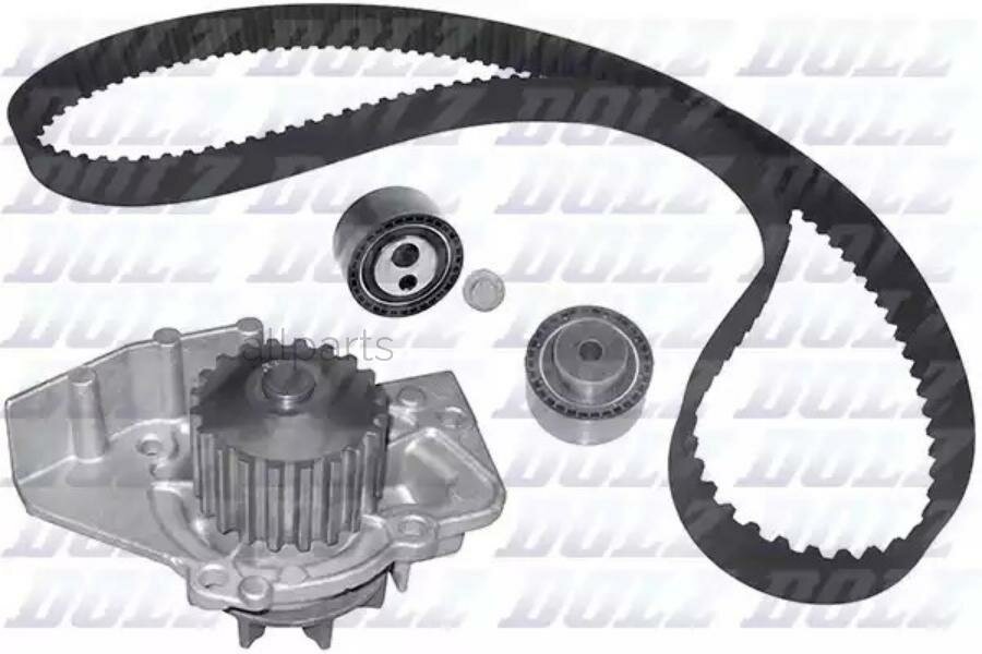 DOLZ KD008 Комплект ГРМ с водяной помпой (помпа ремень 2 ролика) BERLINGO C5 JUMPY XSARA + PICASSO 206 306 30
