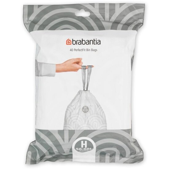 Пакет Brabantia пластиковый , H 50-60л 40шт (00027627)