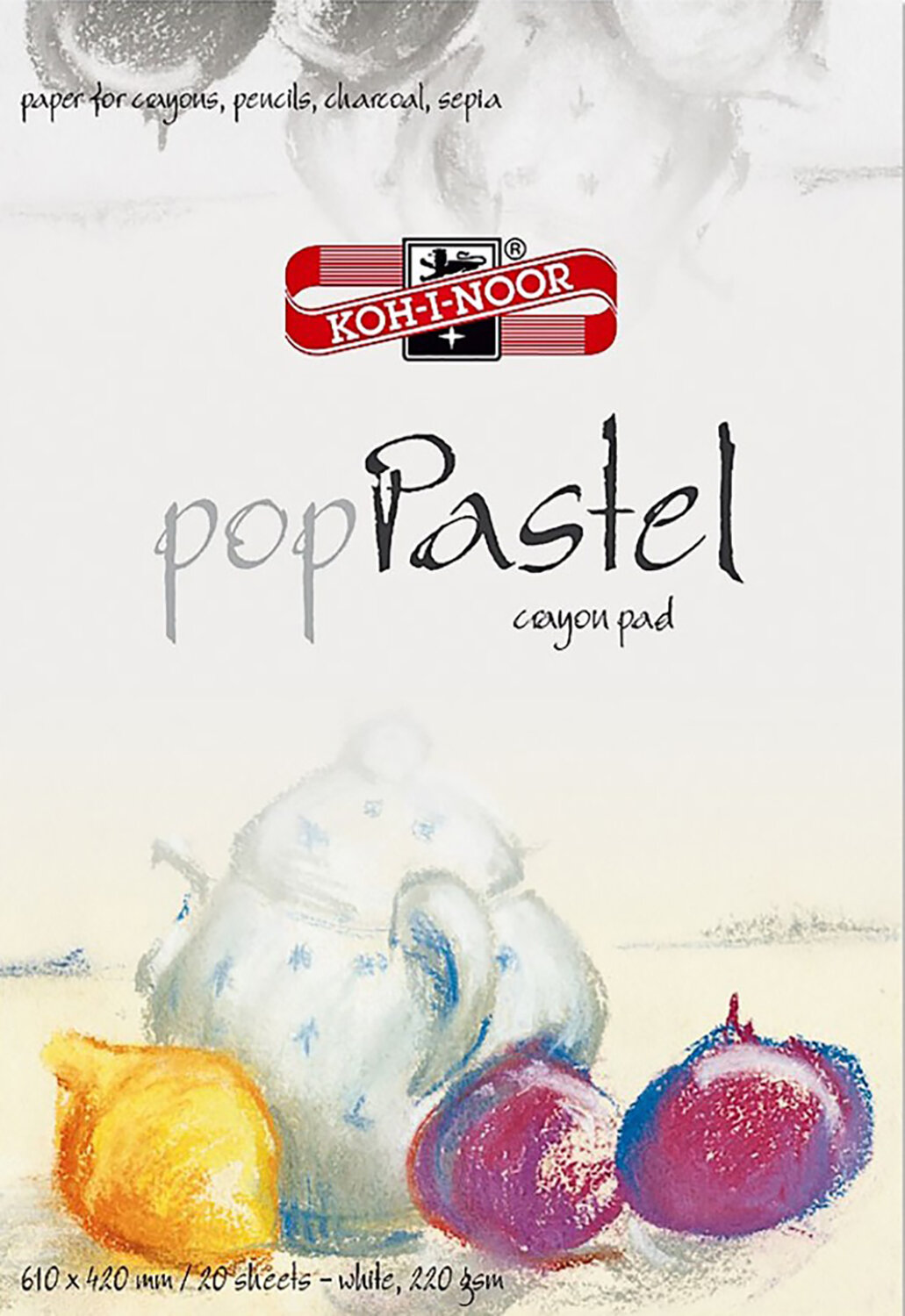 Бумага для пастели, 20 листов, белая