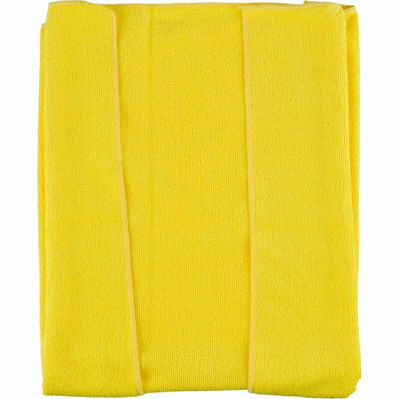 Тряпка для пола из микрофибры универсальная 220 г/м2 желтая, 50х80 см
