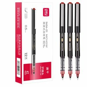 Роллеры DELI, 0,5мм, 12шт, красные