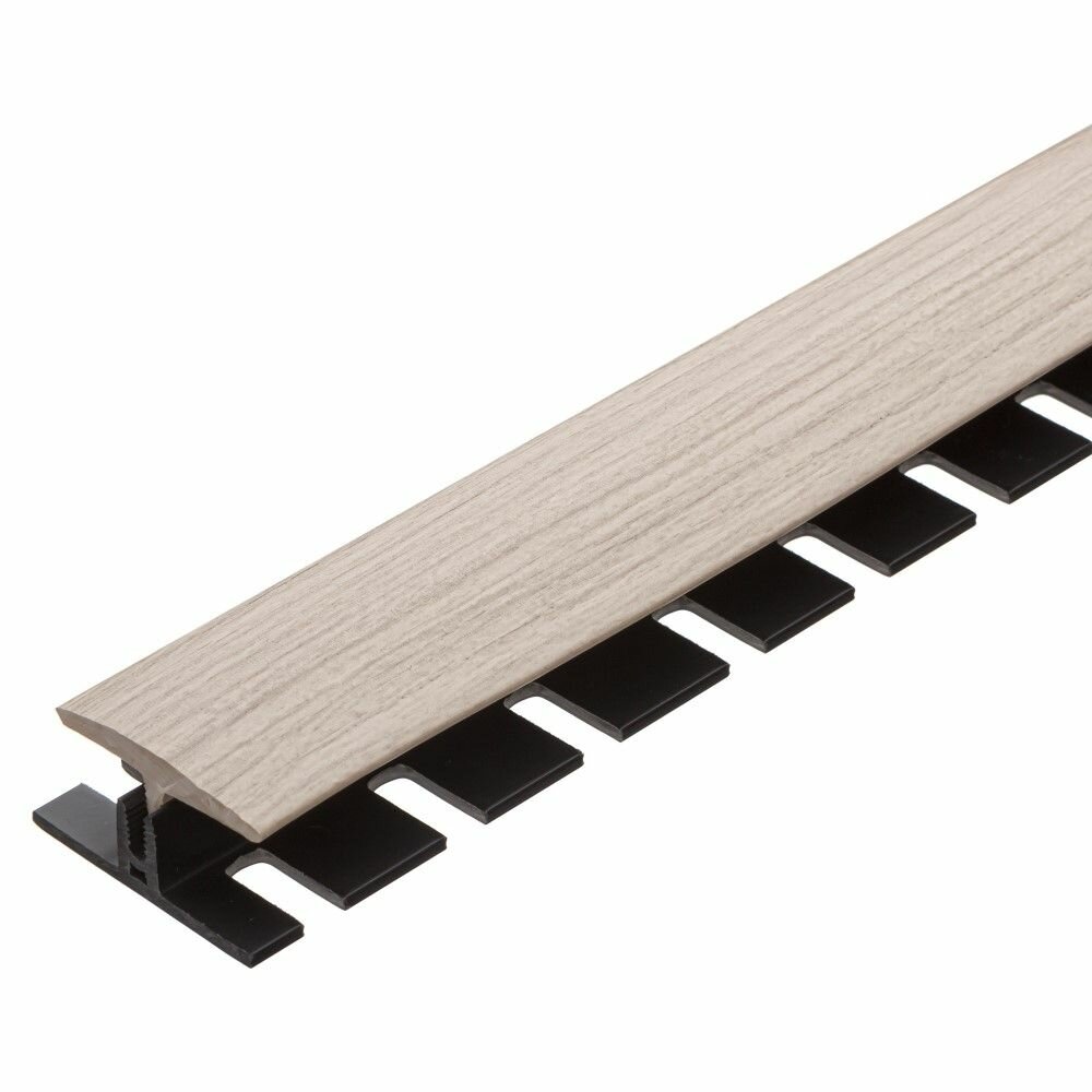 Гибкий порог с крепежом BR 224 дуб крафт серый 3 м