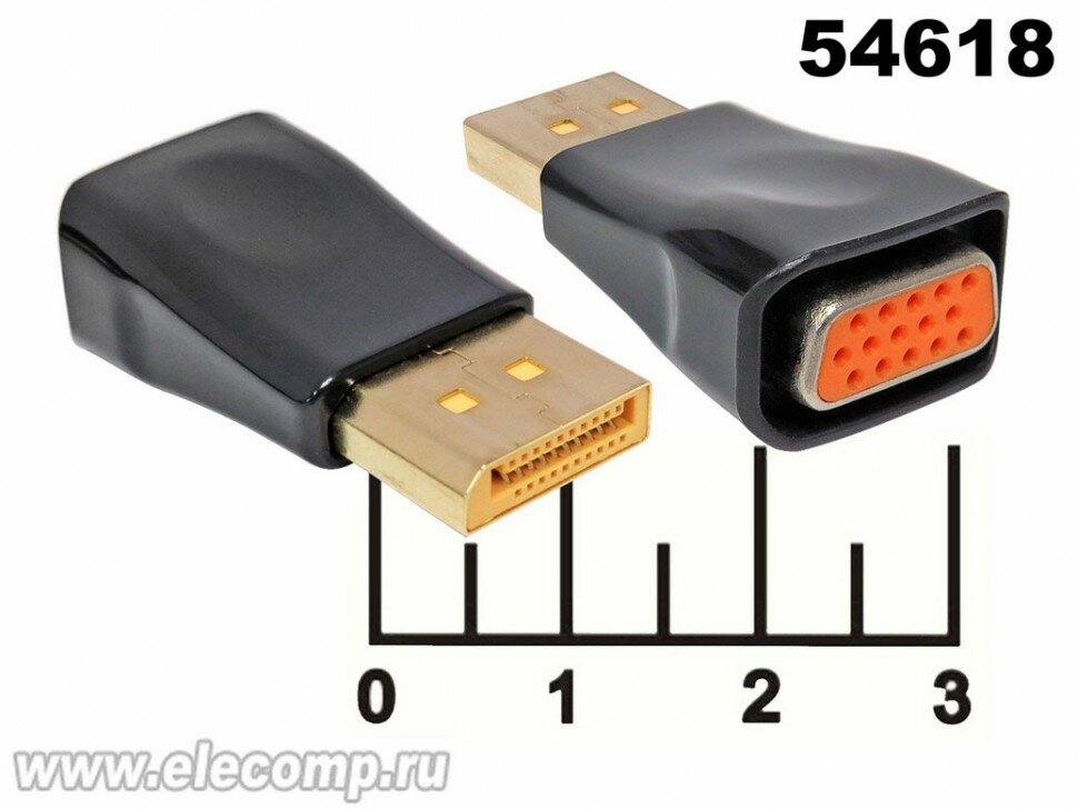 Переходник DisplayPort штекер/VGA 15pin гнездо