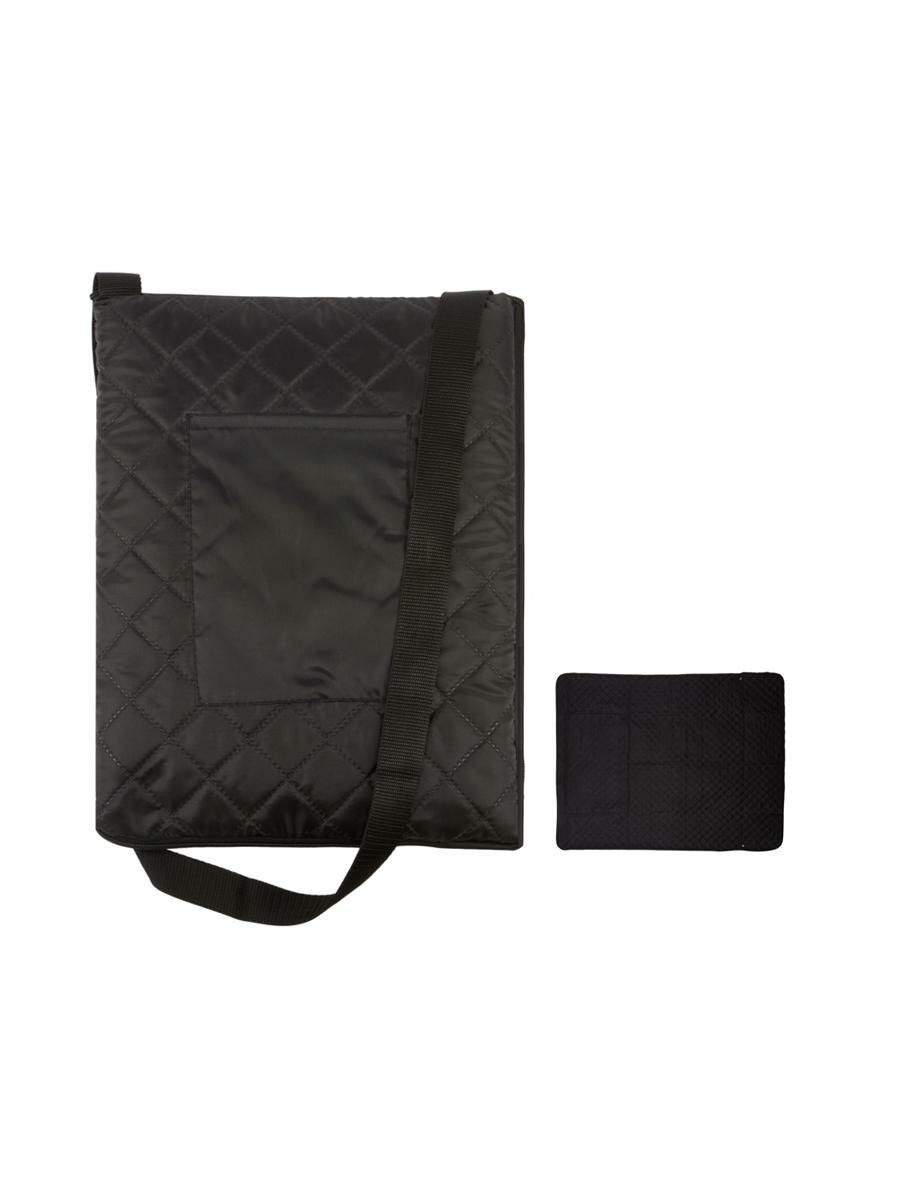 Плед для пикника «Ridge» Oasis, 140х115 см. с ручкой, черный