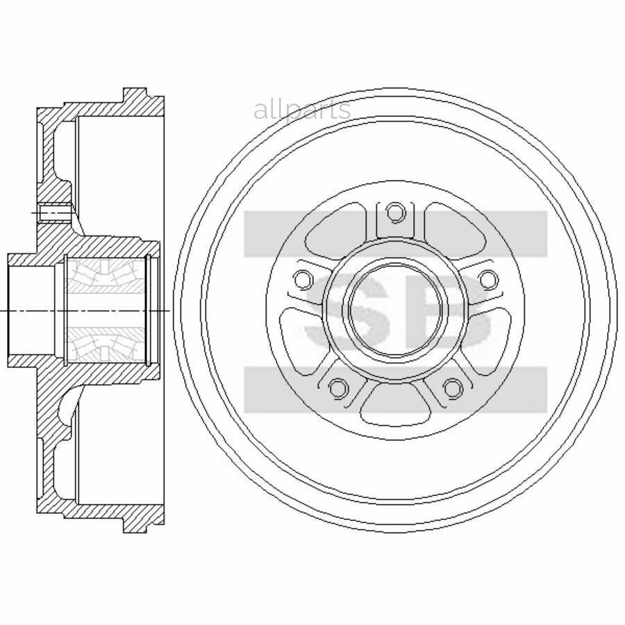 SANGSIN BRAKE SD7107 Барабан тормозной DACIA SD7107 DACIA DUSTER SUV 1.5 Dci