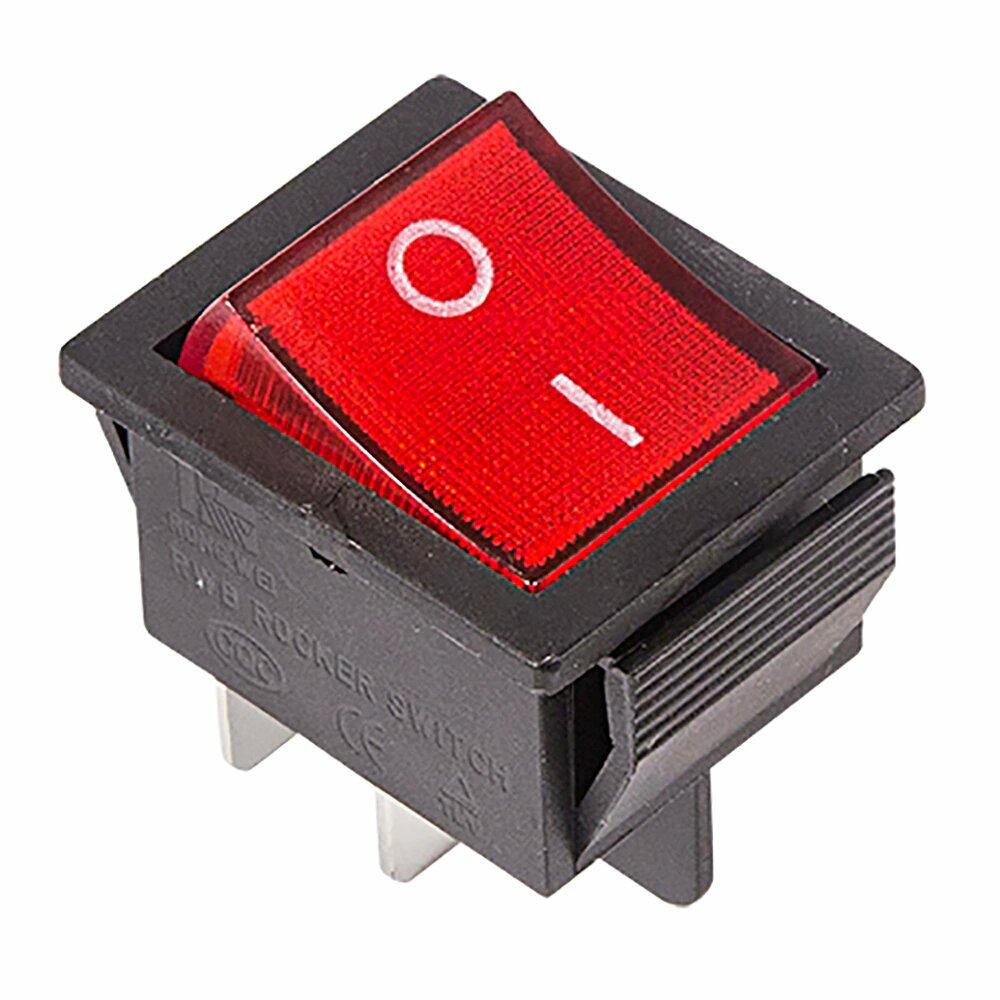 Выключатель мини красный с подсветкой REXANT