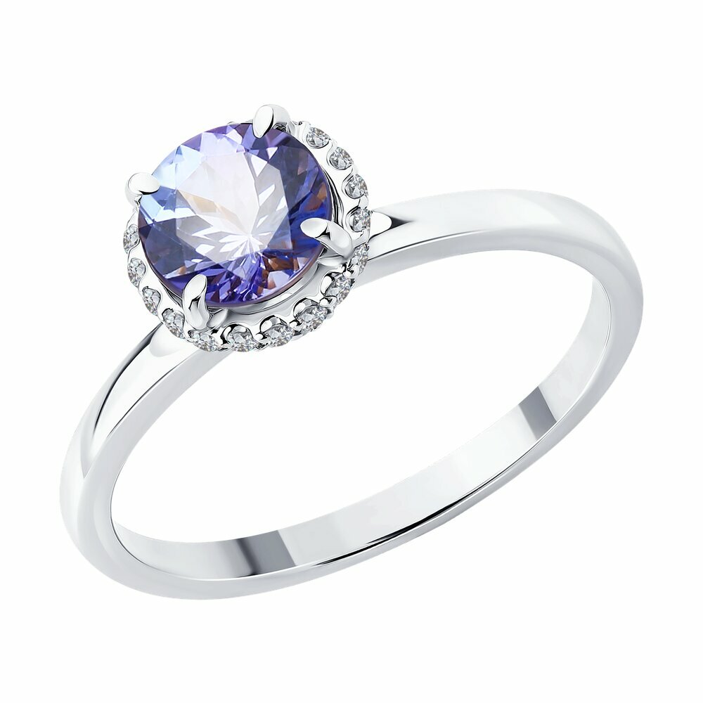 Кольцо, белое золото, 585 проба