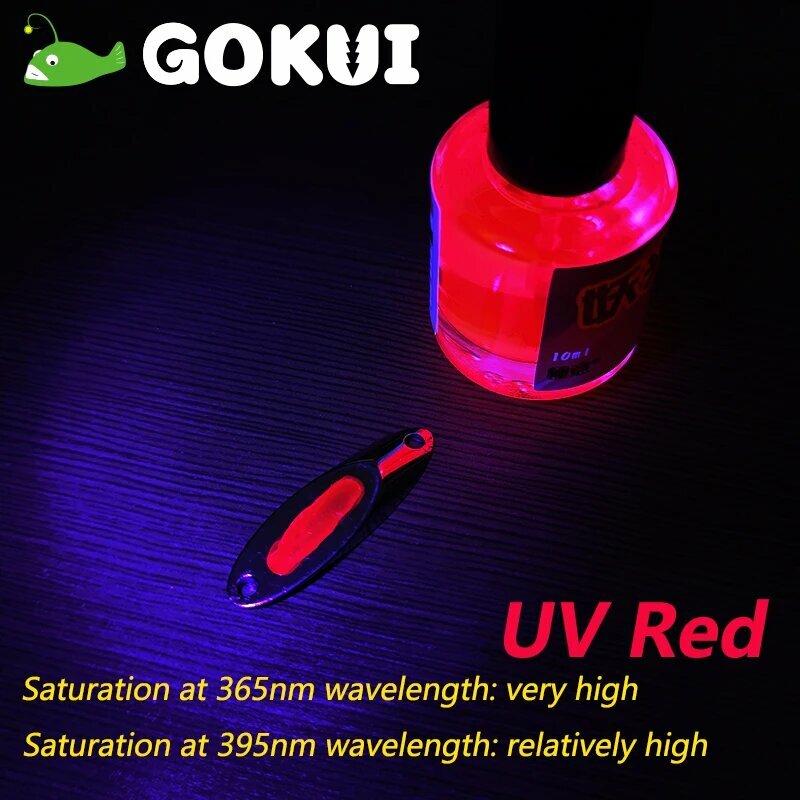 GOKUI УФ покрытие для приманок resin Красный, Red UV Coating 10ml