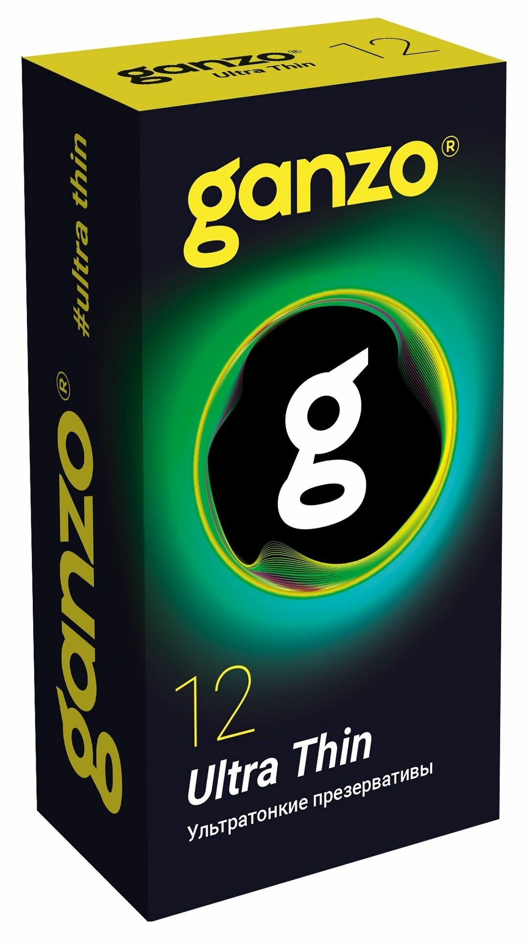 Презервативы Ganzo Ultra Thin 12 шт. ультратонкие с водной смазкой, латекс, высокая надежность, максимальный комфорт