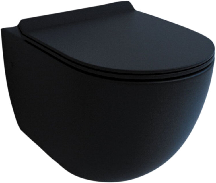 Унитаз Esbano Fortex подвесной безободковый черный матовый