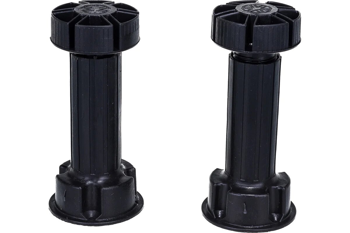 Tech-Krep Цокольная ножка Н100 /95-125/ мм черная комплект 2 шт с клипсой 129970