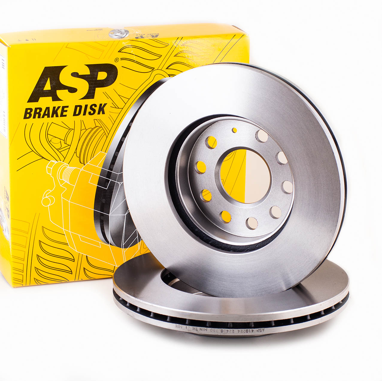 ASP 410224 (5Q0615301A / 5Q0615301E) диск тормозной Skoda (Шкода) Octavia (Октавия) (a7) (2013) VW jetta