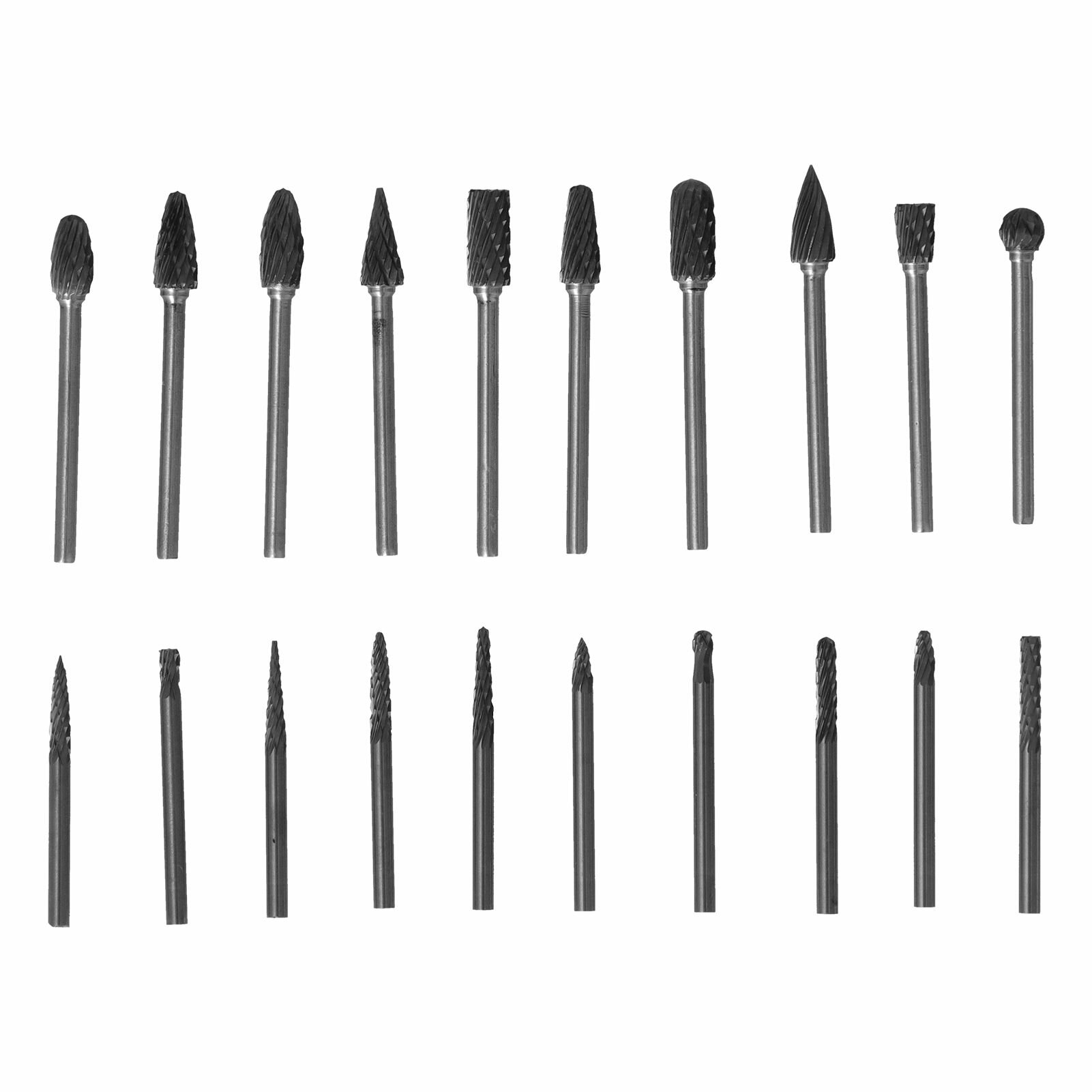 Набор из 20 штук фрез из твердого сплава с двойным шлицем для резки и шлифовки для сварки и литья