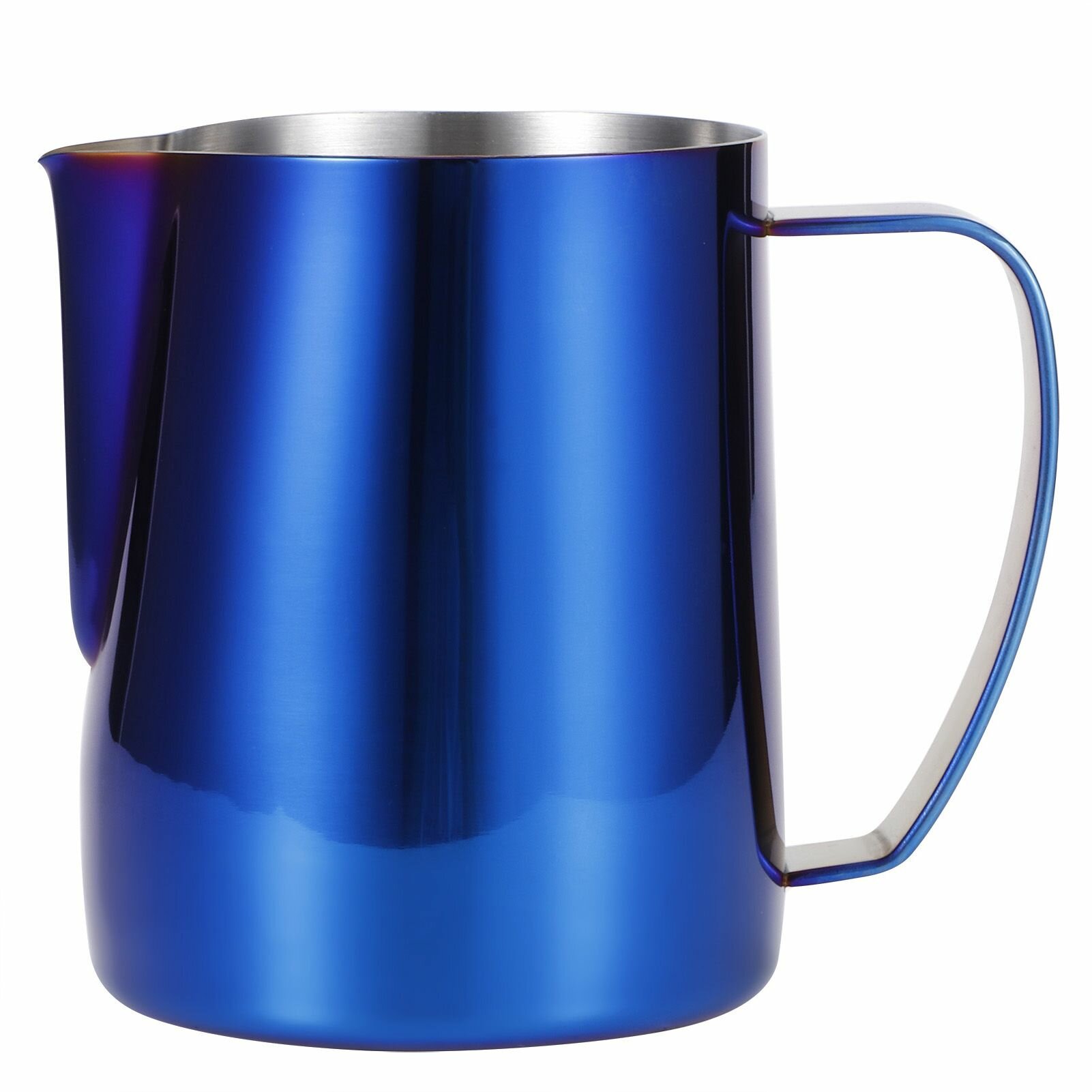 Красочный кофейный кувшин из нержавеющей стали в японском стиле, чашка для вспенивания молока, кувшин для латте, красочный синий, 600 мл