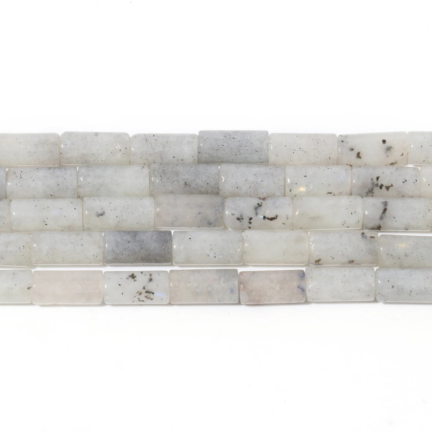 Куoyu Бусины из авантюрина содалита агата 9x4 мм Белый, Labradorite