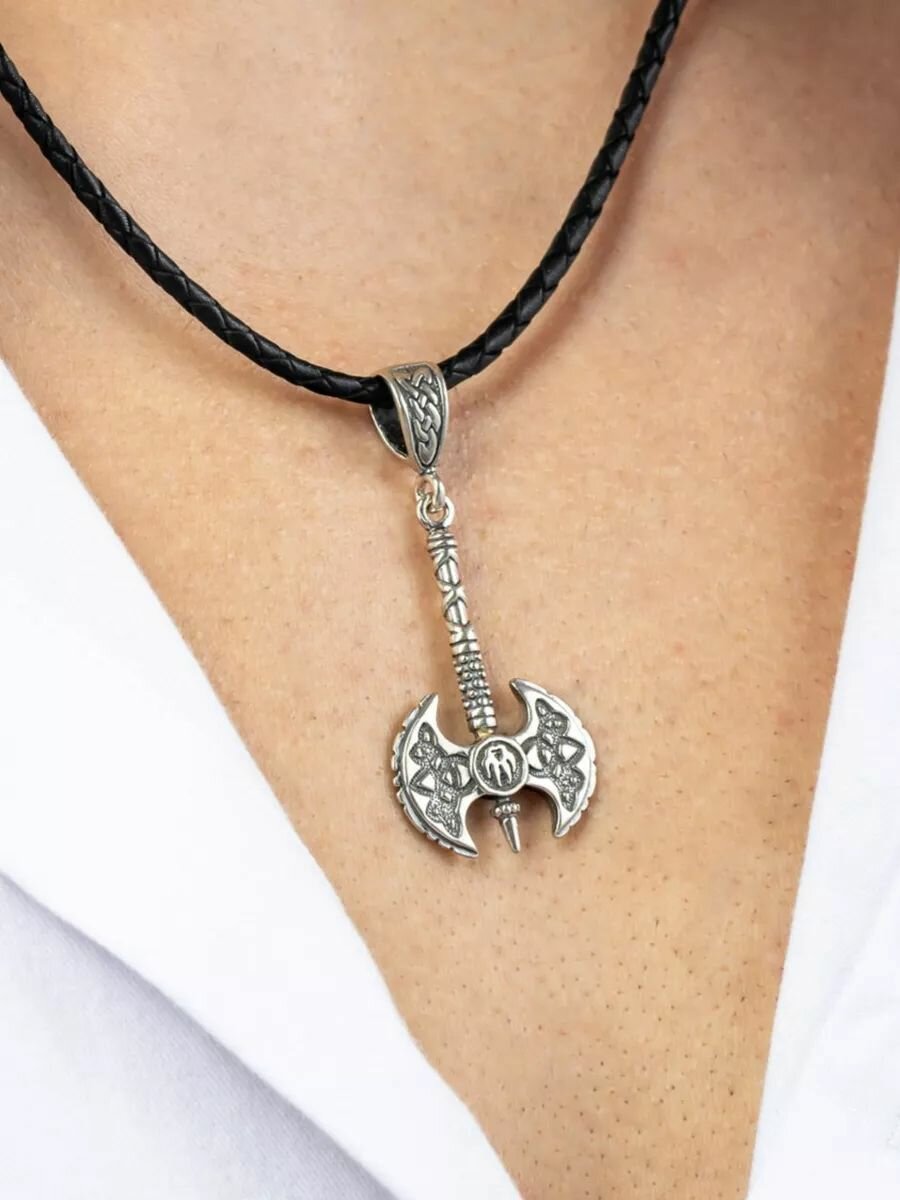 Подвеска TOP CRYSTAL, серебро, 925 проба, оксидирование