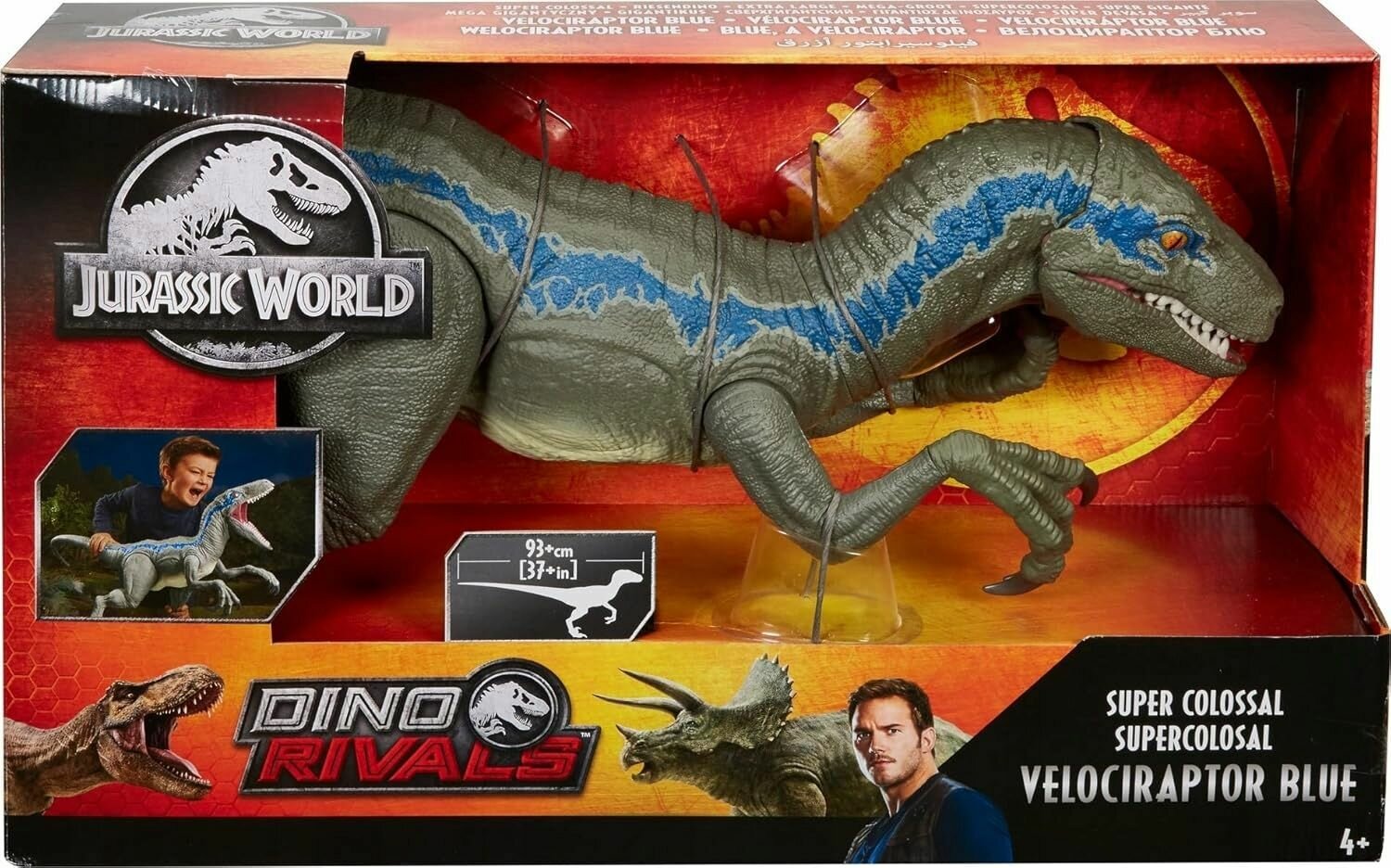 Фигурка Динозавра Mattel Jurassic World - Фигурка Гигантский Велоцираптор - Мир Юрского периода GCT93