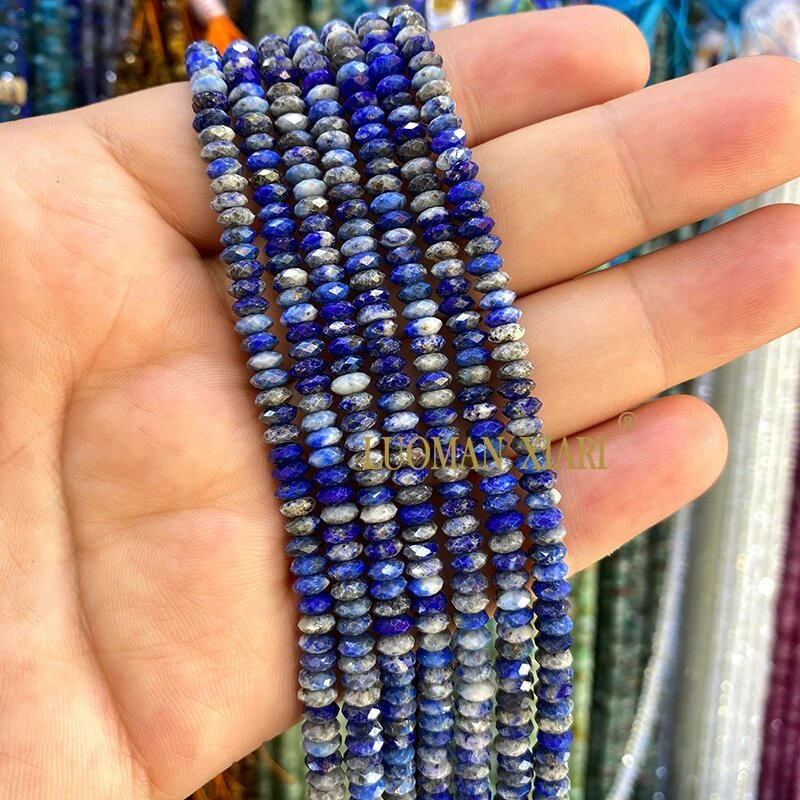 Бусины Lapis Lazuli Rondelle 2x5mm, 70-72шт