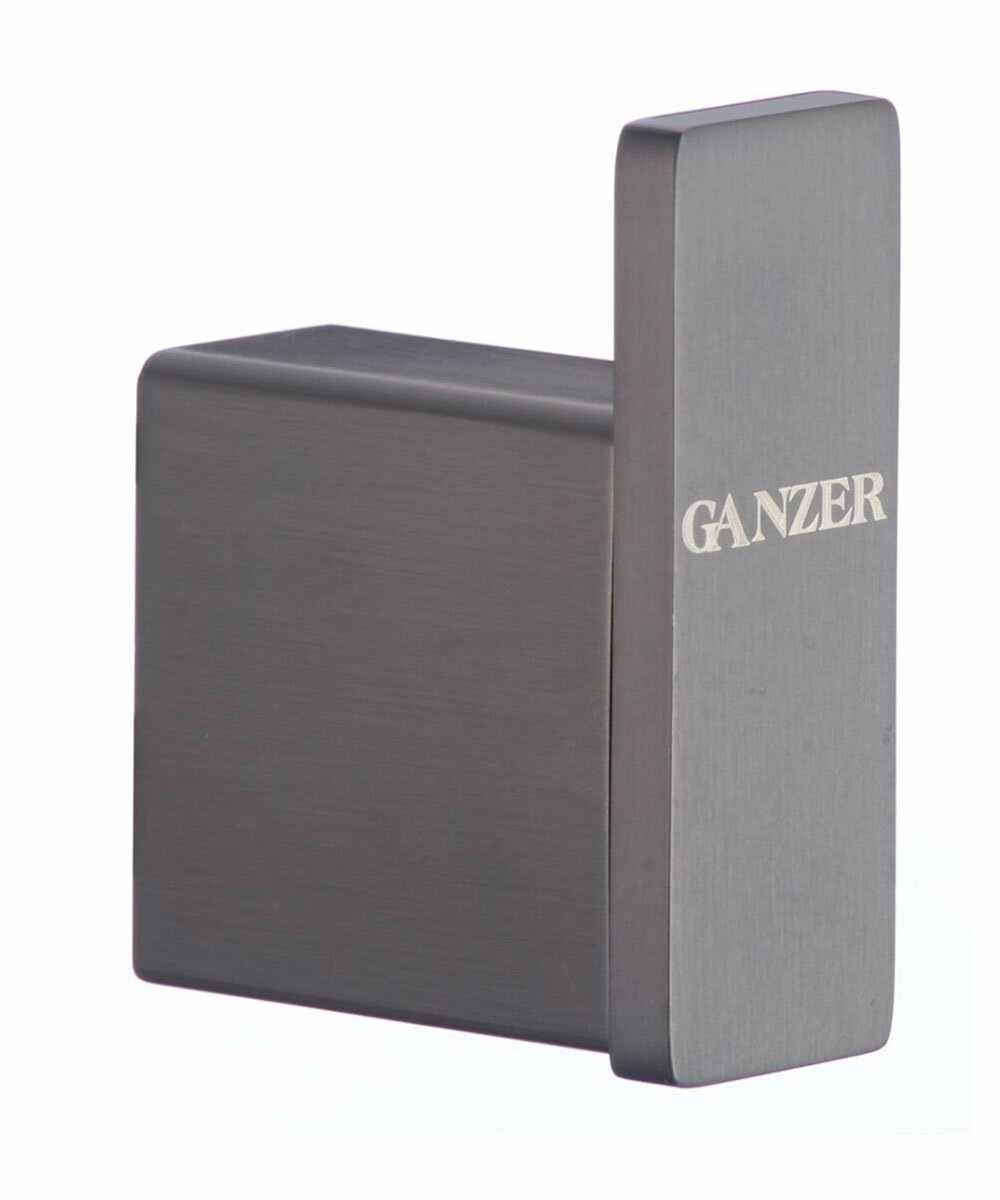 Одинарный настенный крючок из латуни от бренда Ganzer GZ88151-Q графит