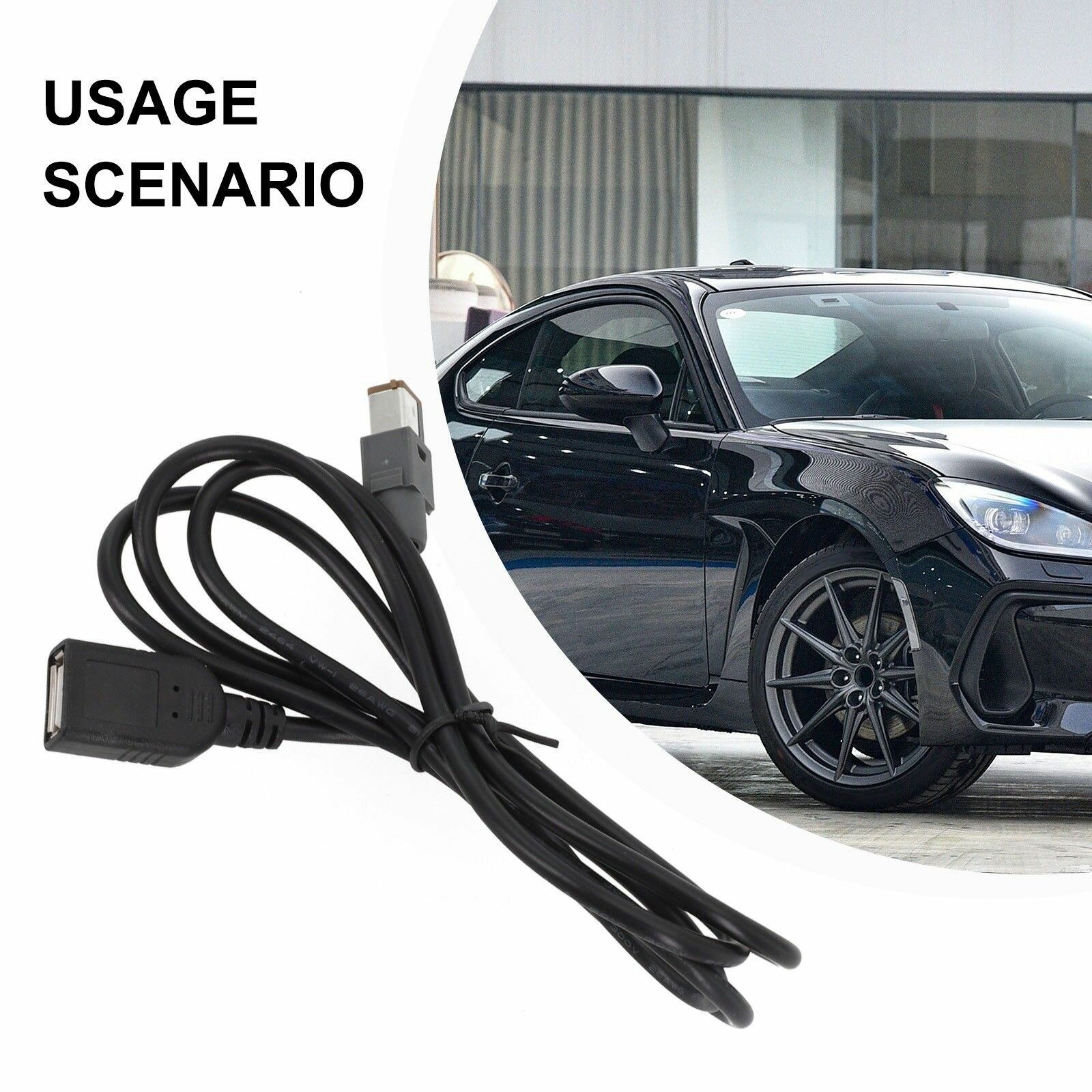USB-кабель для аудиовхода (AUX) в радиоприемник — 100 см, для Subaru Outback, Legacy, Forester и Suzuki, воспроизведение MP3