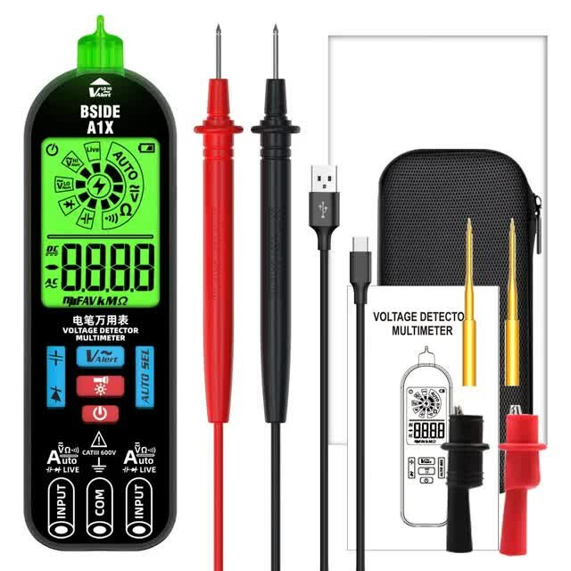 Мультиметр BSIDE A1X，Многофункциональная мини-цифровая ручка，мультиметр цифровой，мультиметр цифровой автоматический