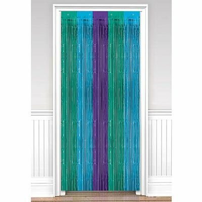 Занавес-дождик AMSCAN "Мерцающий сапфир", разноцветный, ширина 90 см, 2,4 м