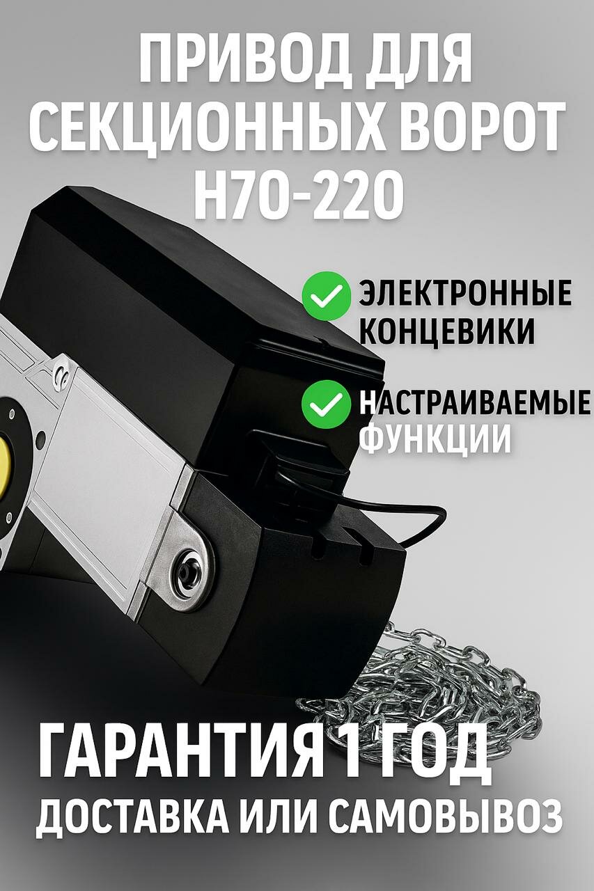 Привод для ворот, осевой, 45Нм, электронный, 20м², 220V, с внешним блоком управления