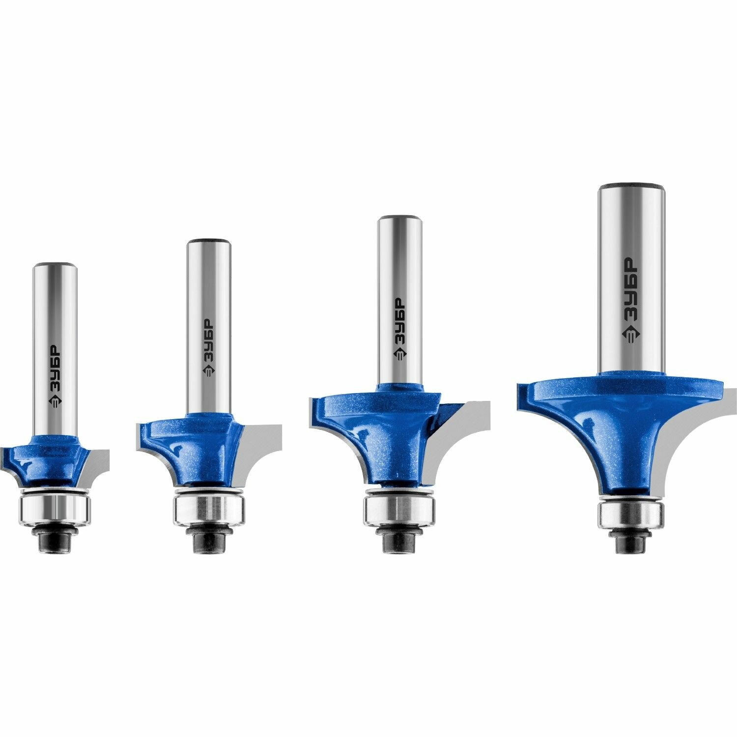 Набор профильных фрез ЗУБР, 4 шт, для дерева, профессиональные 28795-H4-2