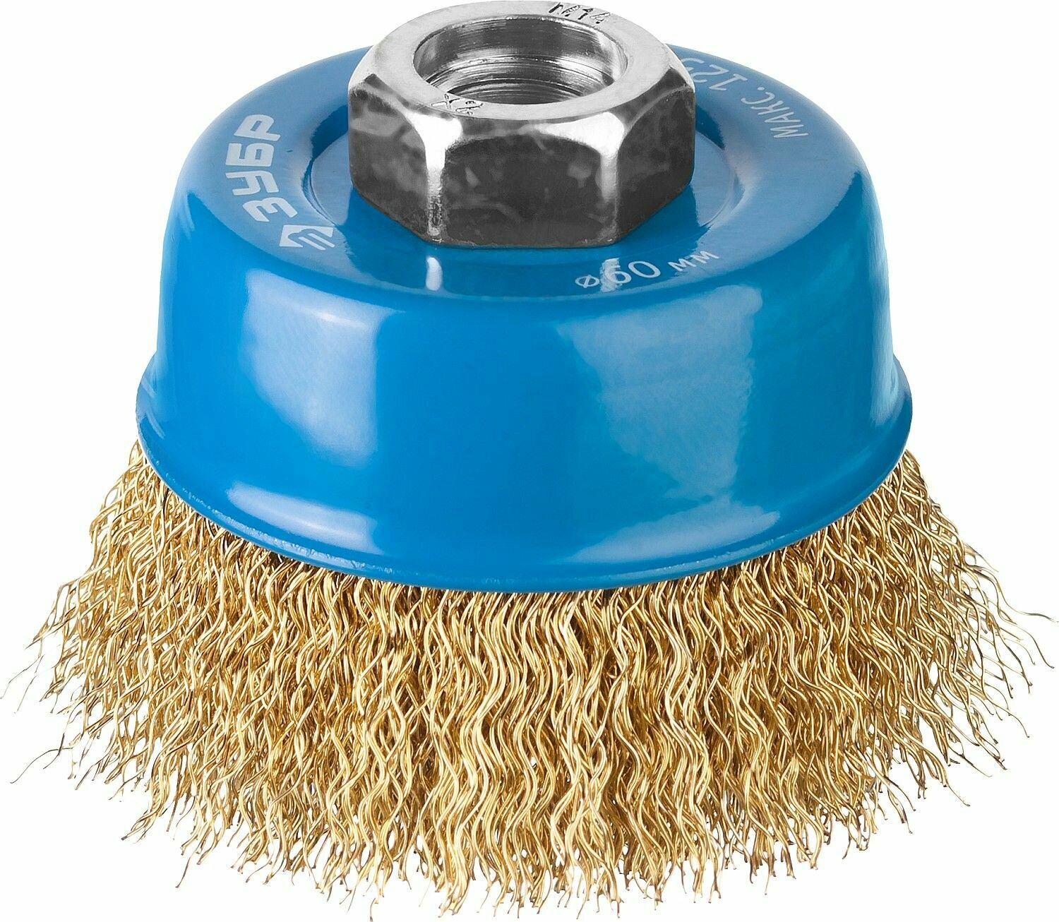Чашечная щетка-крацовка ЗУБР, 60 мм, проволока 0.3 мм, для УШМ, профессиональная 3526-060_z02