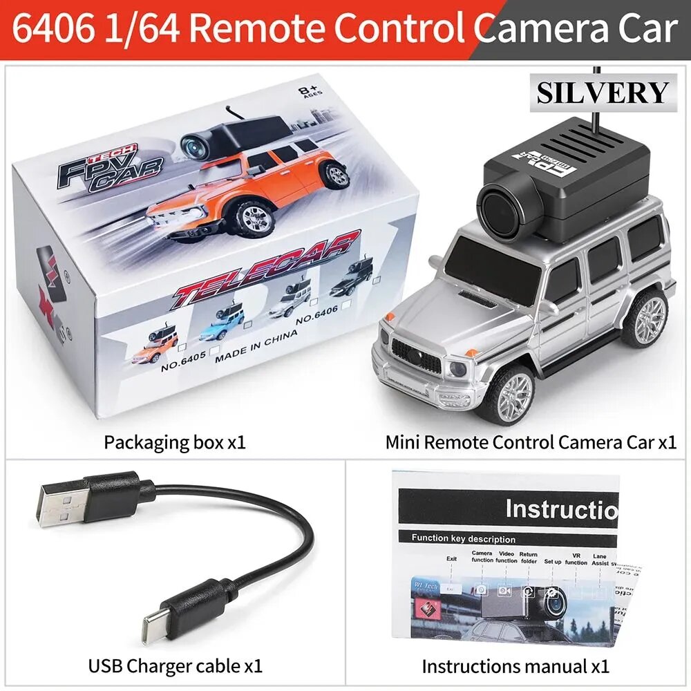Радиоуправляемые машинки WLtoys 1:64 Mini 6406 6406C с HD камерой 120 Широкоугольный 2.4G 720P с двойным управлением