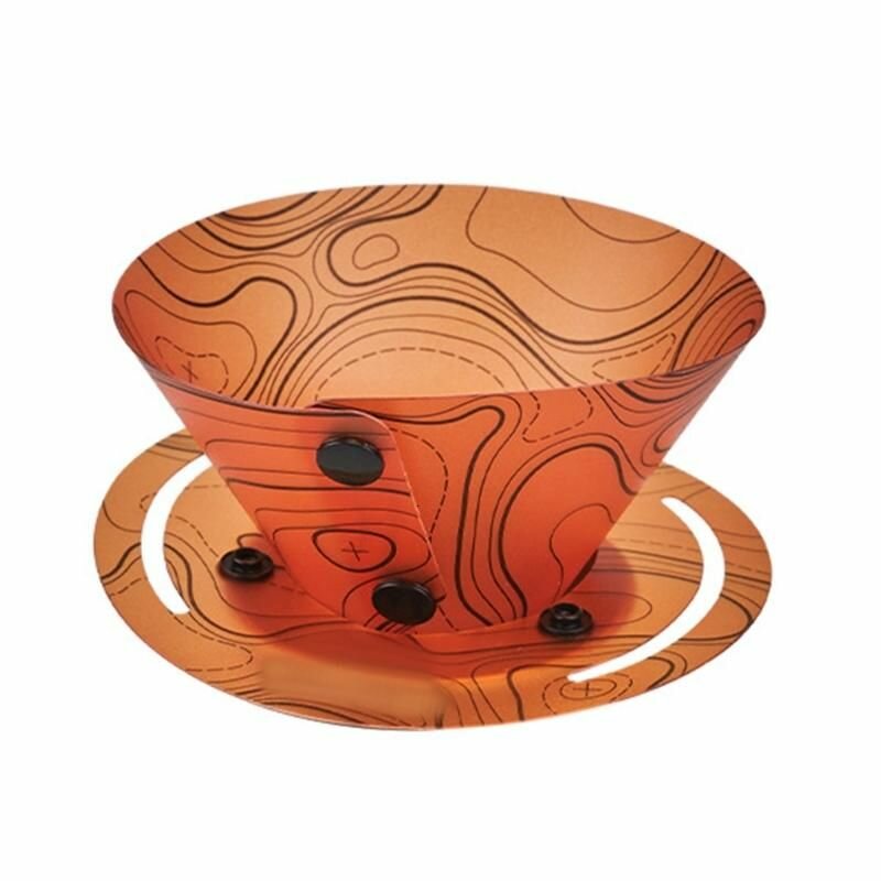 Складная походная посуда, оранжевый цвет - Складная кофейная воронка