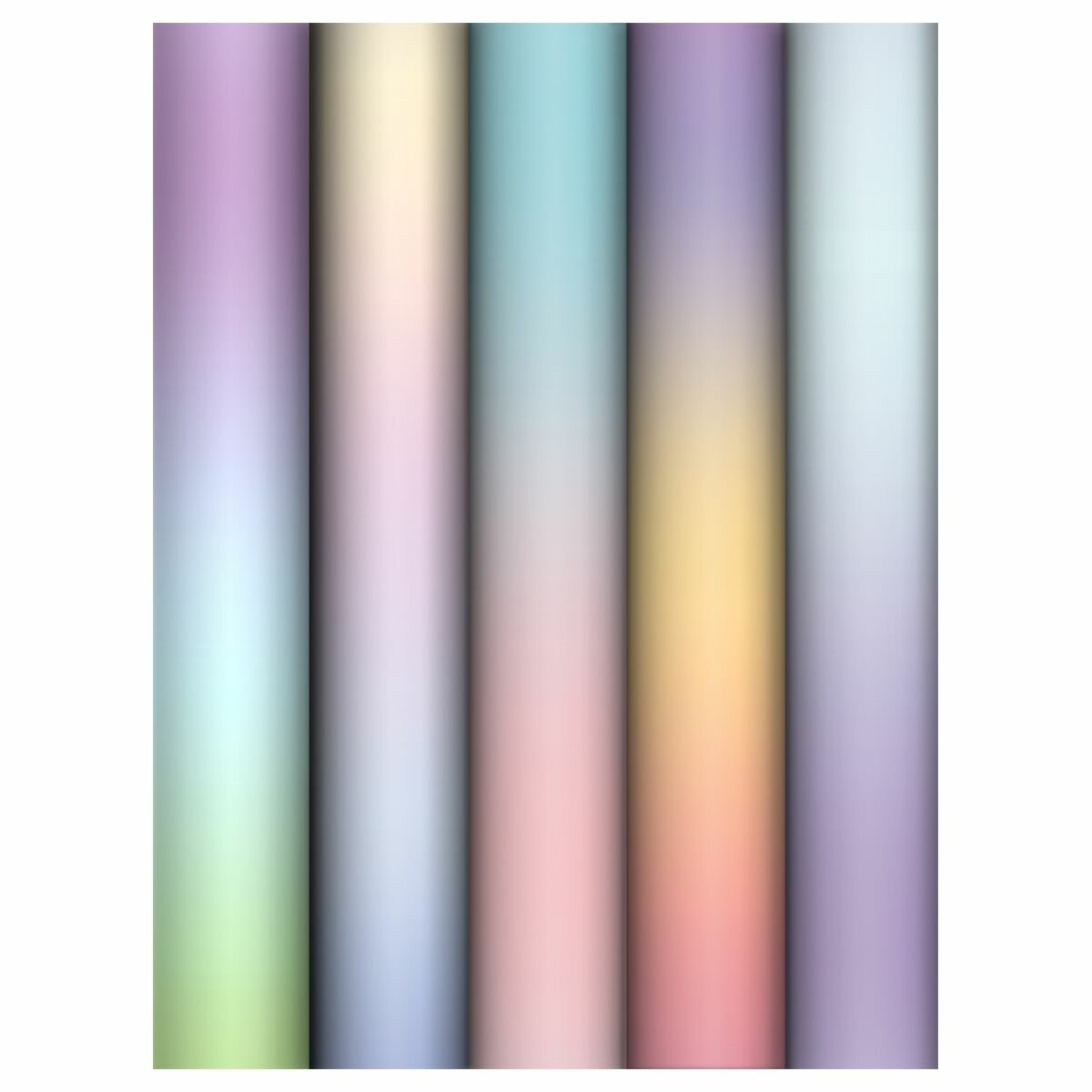 Упаковочная бумага глянцевая 70x100см, MESHU "Light gradient", 80г/м2 5 дизайнов (MS_66823)