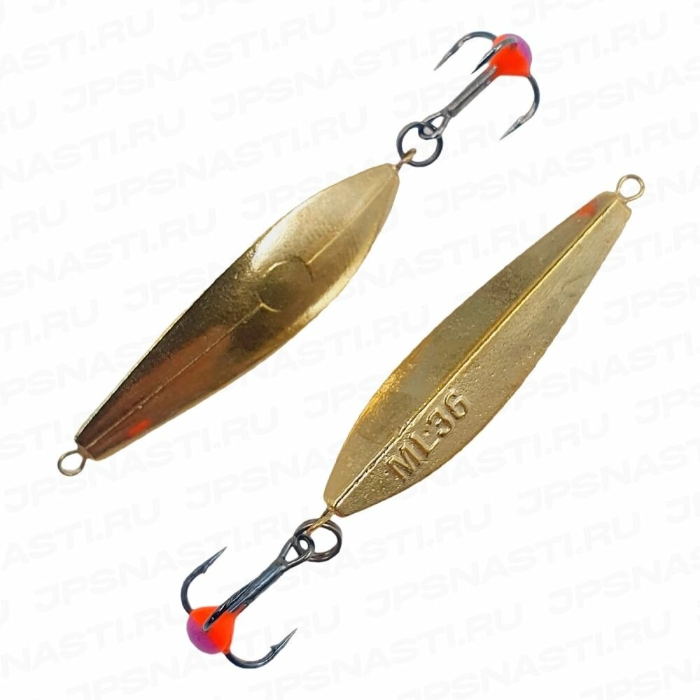 Зимняя блесна для рыбалки MaxFishing Ice Маралистик ML36, 36 мм, 4.1 гр, латунь