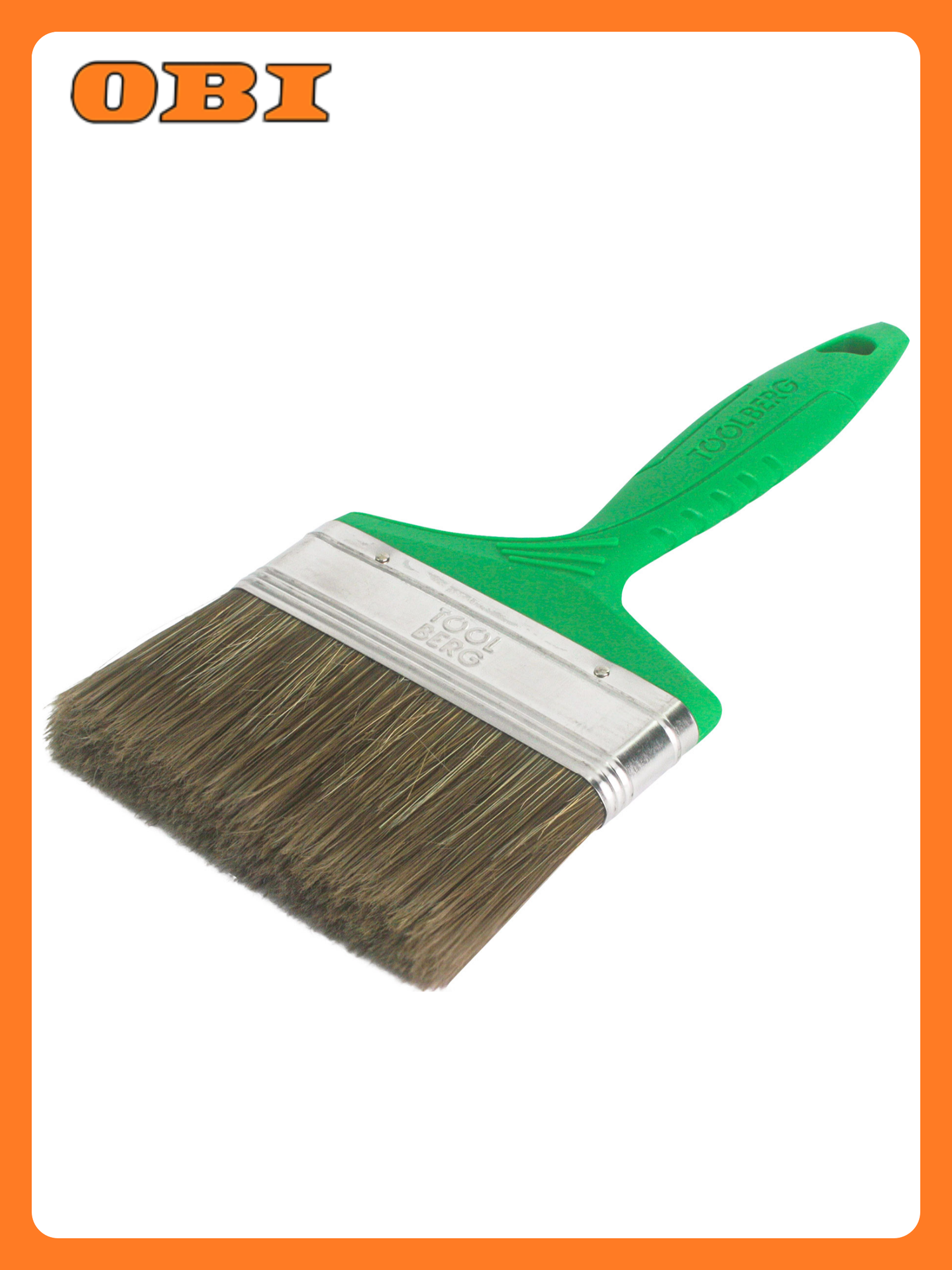 Кисть плоская TOOLBERG "Текстура-Стандарт" смешанная щетина, пласт. рук, 100мм