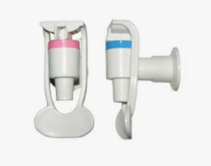 Кран куллера для холодной воды, синий, наружняя резьба. Гайка в комплекте