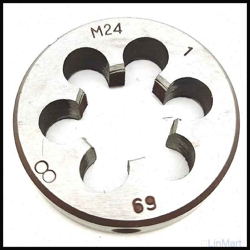 Плашка ручная М24х1.0 Сталь инструментальная для нарезания резьбы 1 штука