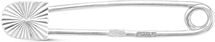 Брошь, серебро, 925 проба, родирование