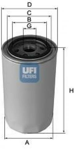 Деталь Ufi 2316400 Citroen / Peugeot: 1109-Q7. Ford: 1498028 A700X-6714-SA. General Motors: 93156363. Gmc: 93156363.