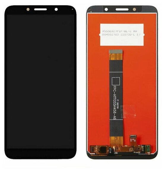 Дисплей (экран) в сборе с тачскрином для Huawei Honor 9S, Y5p 2020 черный / 1440x720
