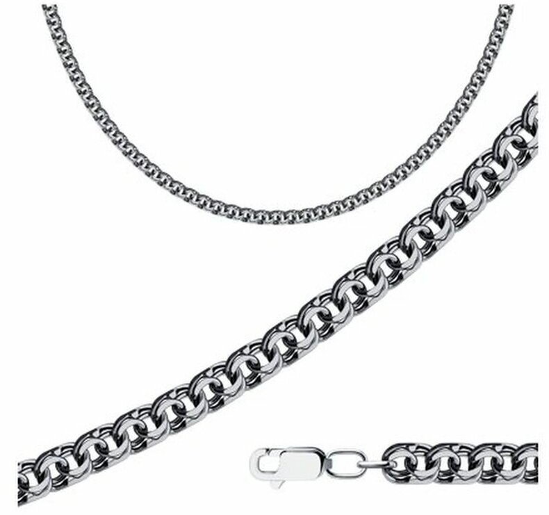 Цепь серебро, 925 проба, родирование