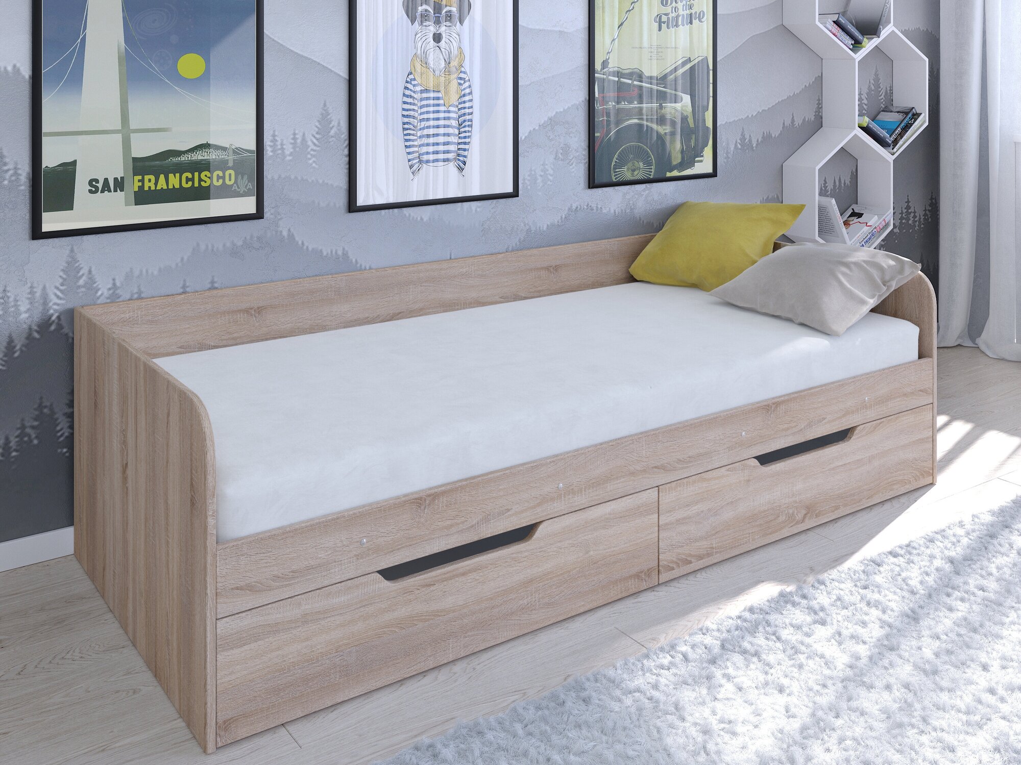 Кровать одноярусная Астра РВ-Мебель