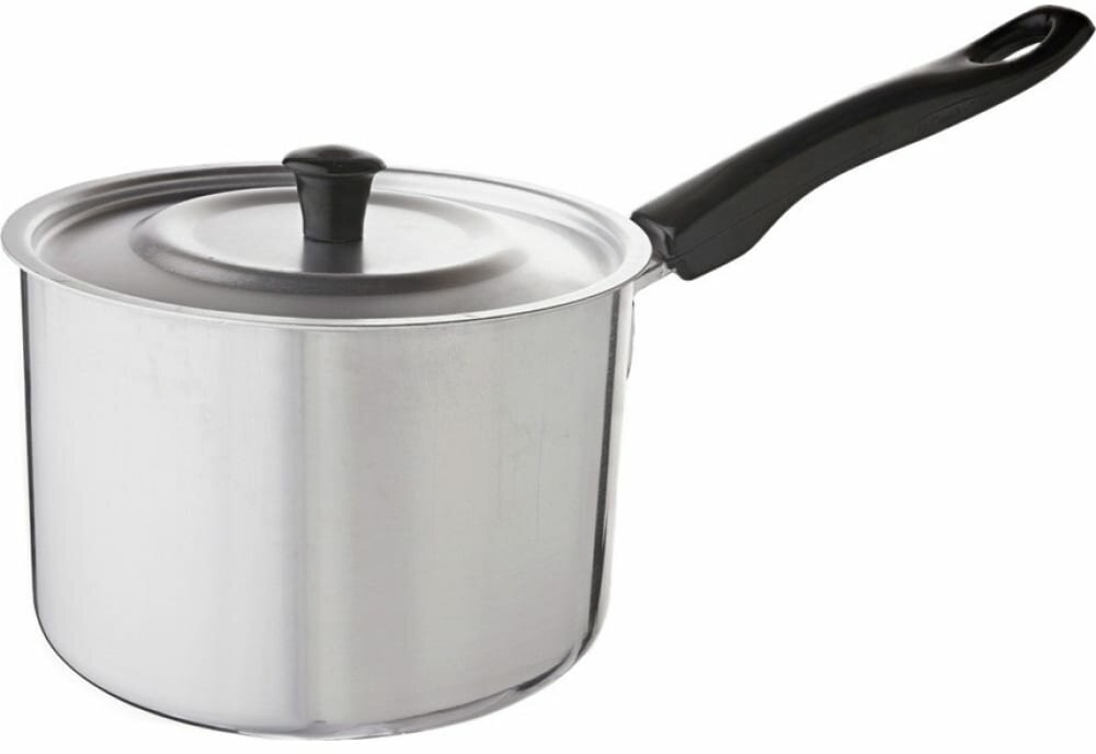 Кастрюля Демидовский ПП-023 с алюминиевым корпусом и ручкой, совместима с газовыми плитами, моется в посудомойке